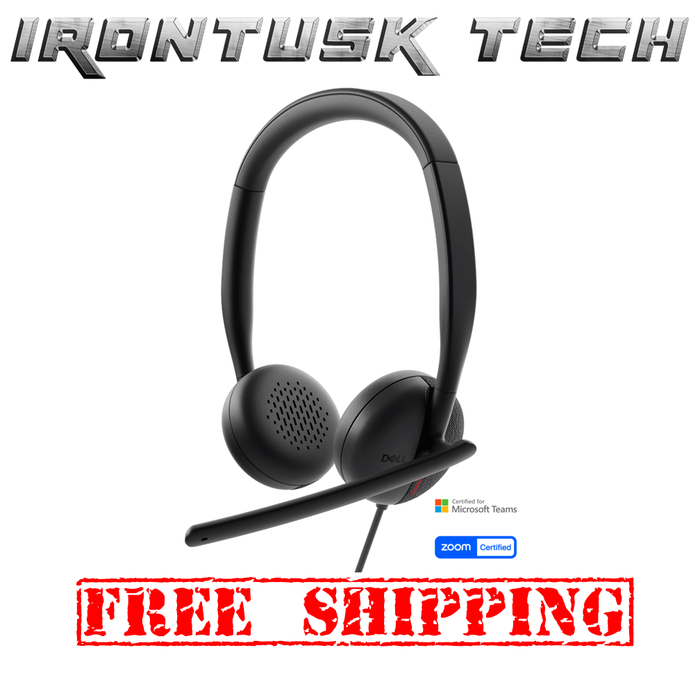 Dell WH3024 Wired Headset with AI Noise Cancellation - 3 Years Dell ...