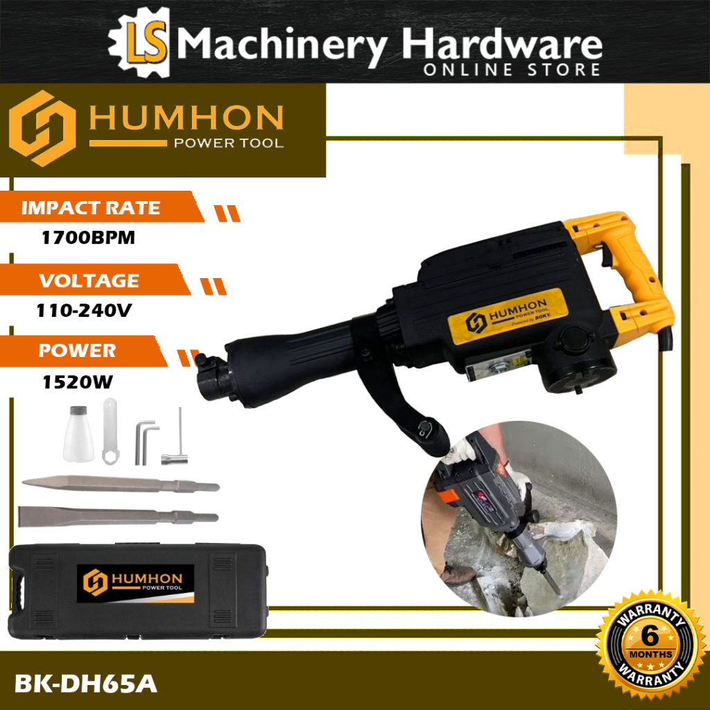 HUMHON BK-DH65A 40.5J Demolition Hammer - 6 Months Warranty | Shopee ...