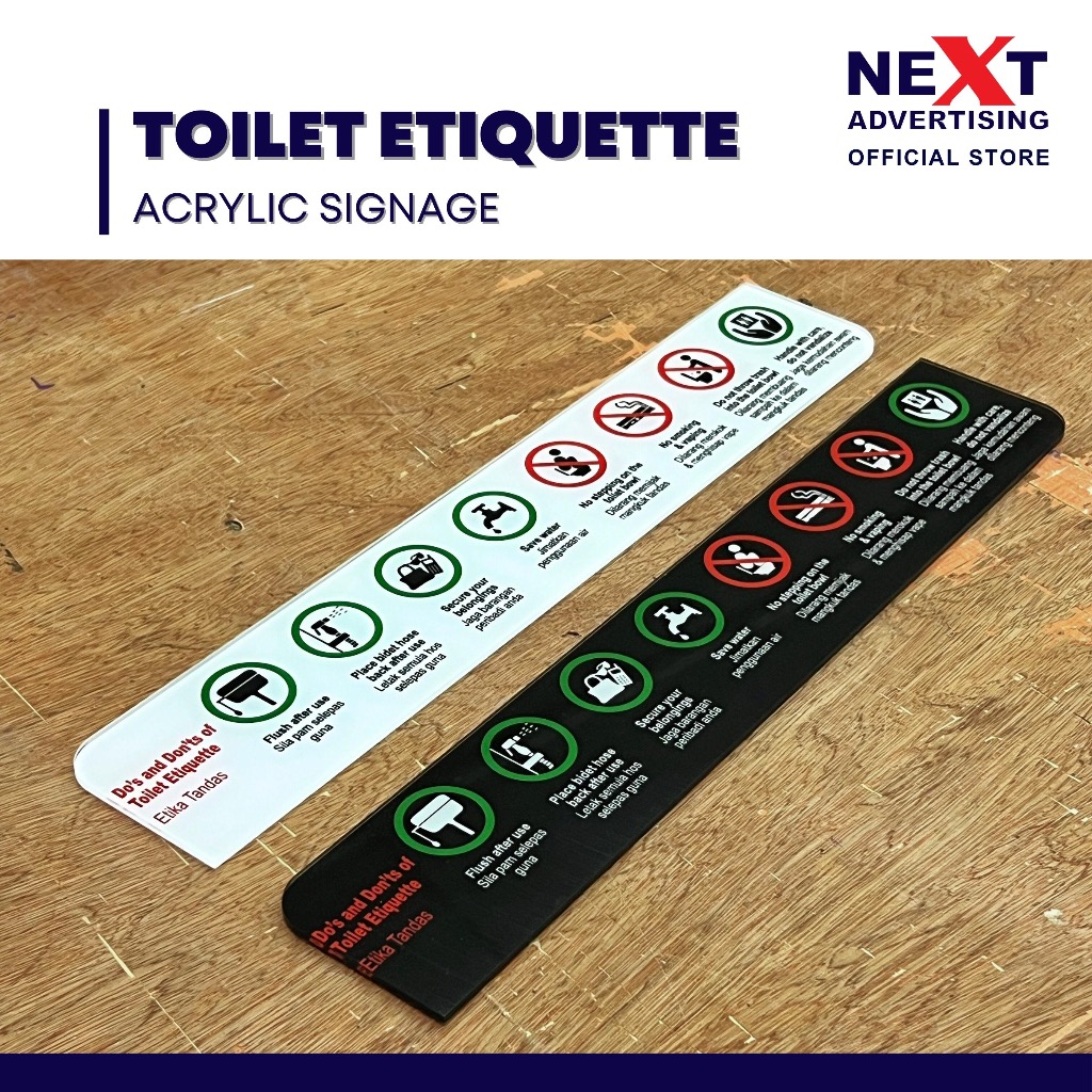 Toilet Etiquette Acrylic Signage | Shopee Malaysia