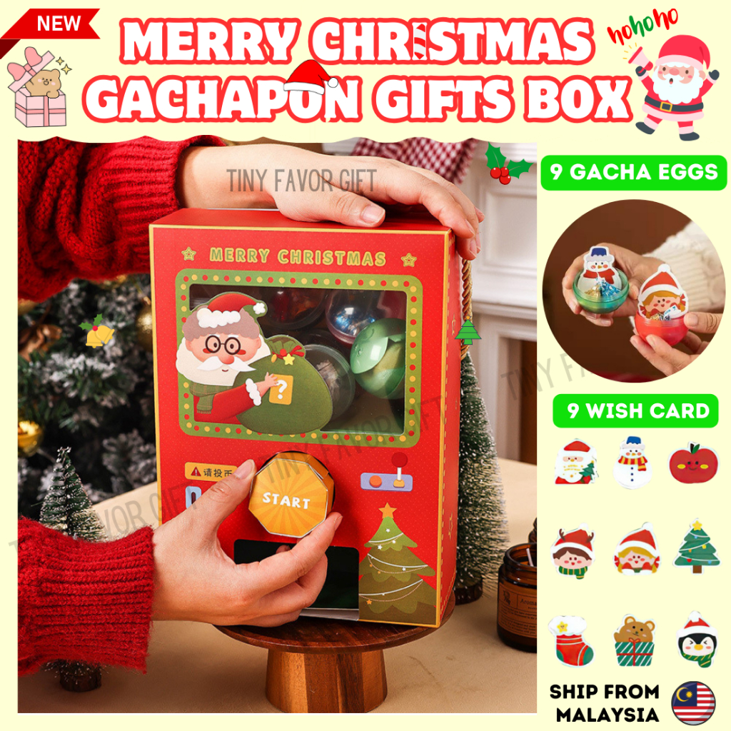 1PCS UNFOLD Christmas Gachapon Gifts boxes paper DIY Mini Vending ...