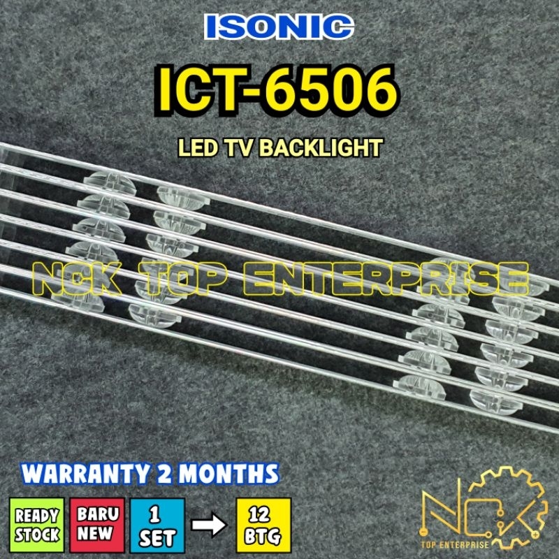 ISONIC ICT-6506 TV LED BACKLIGHT BARU READY STOCK ICT6506 6506 | Shopee ...