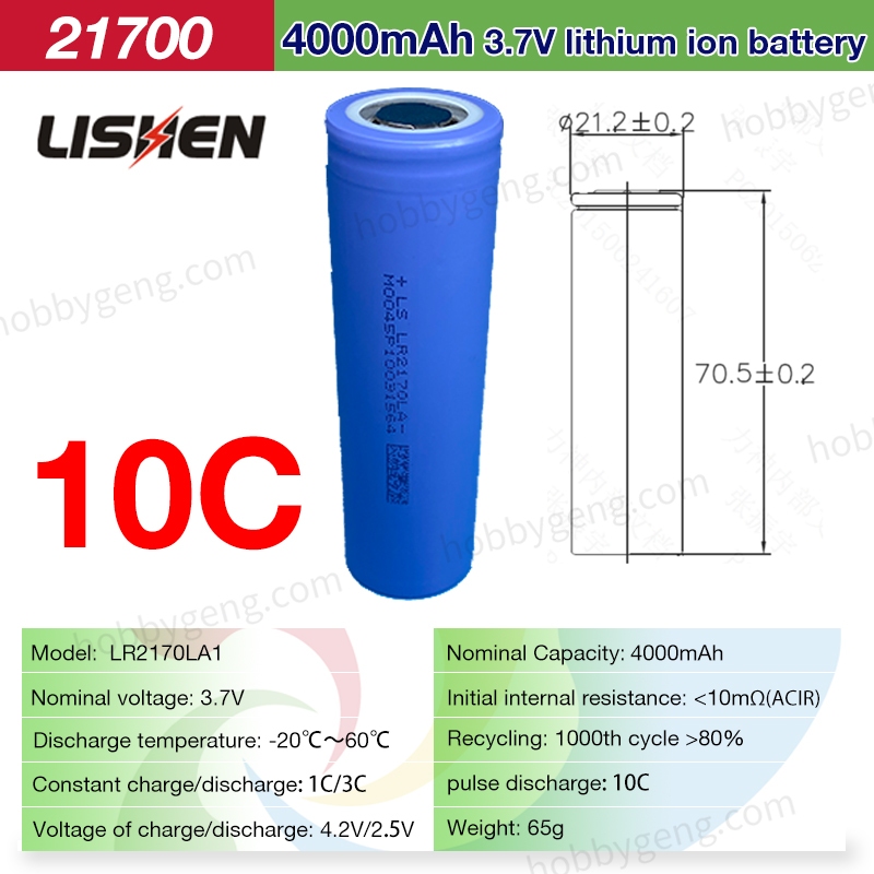 [READY STOCK] Brand New Lishen 21700 3.7V 4000mAh 10C Lithium Ion Flat ...