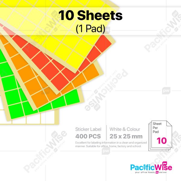 Rectangle Sticker Label/Label Pelekat Segi Empat/Sticker Label/25mm x ...