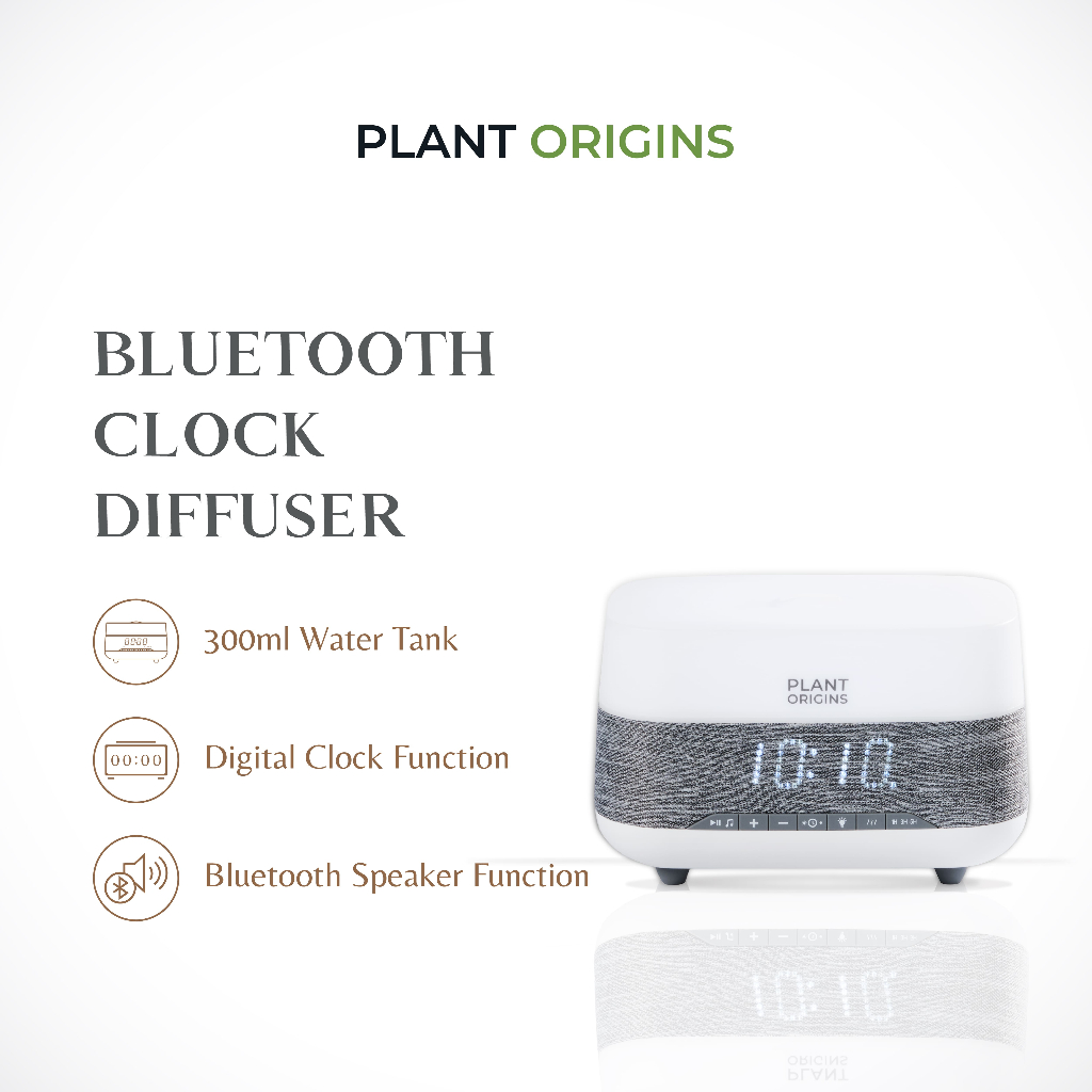 Plant Origins Aromatherapy Bluetooth Clock Diffuser (300ml) | Shopee ...