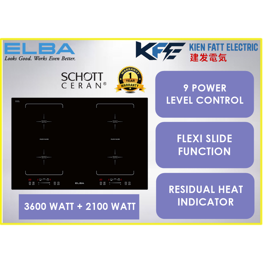 FREE SHIPPING Elba Built-In Flexi Induction Cooker With 4 Cooking Zones ...