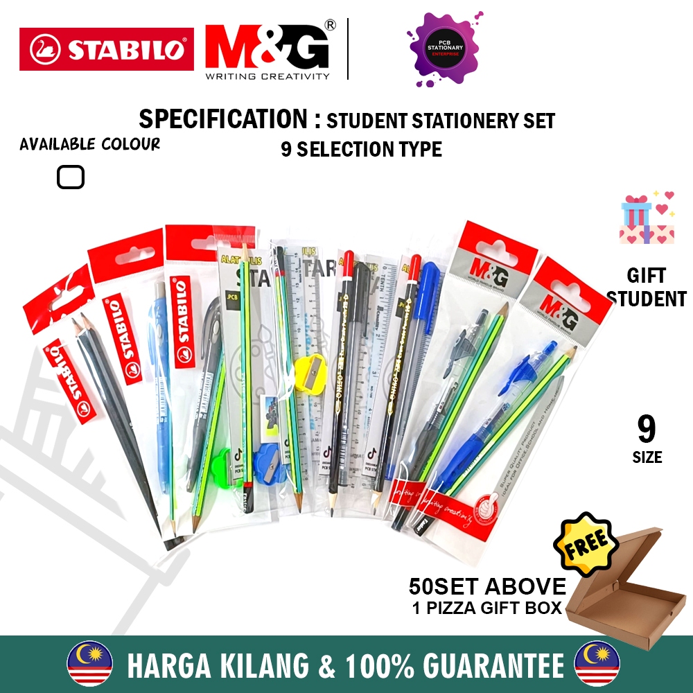 Stabilo Blister Stationery Set School Set Exam Set 2B Pencil Gift ...