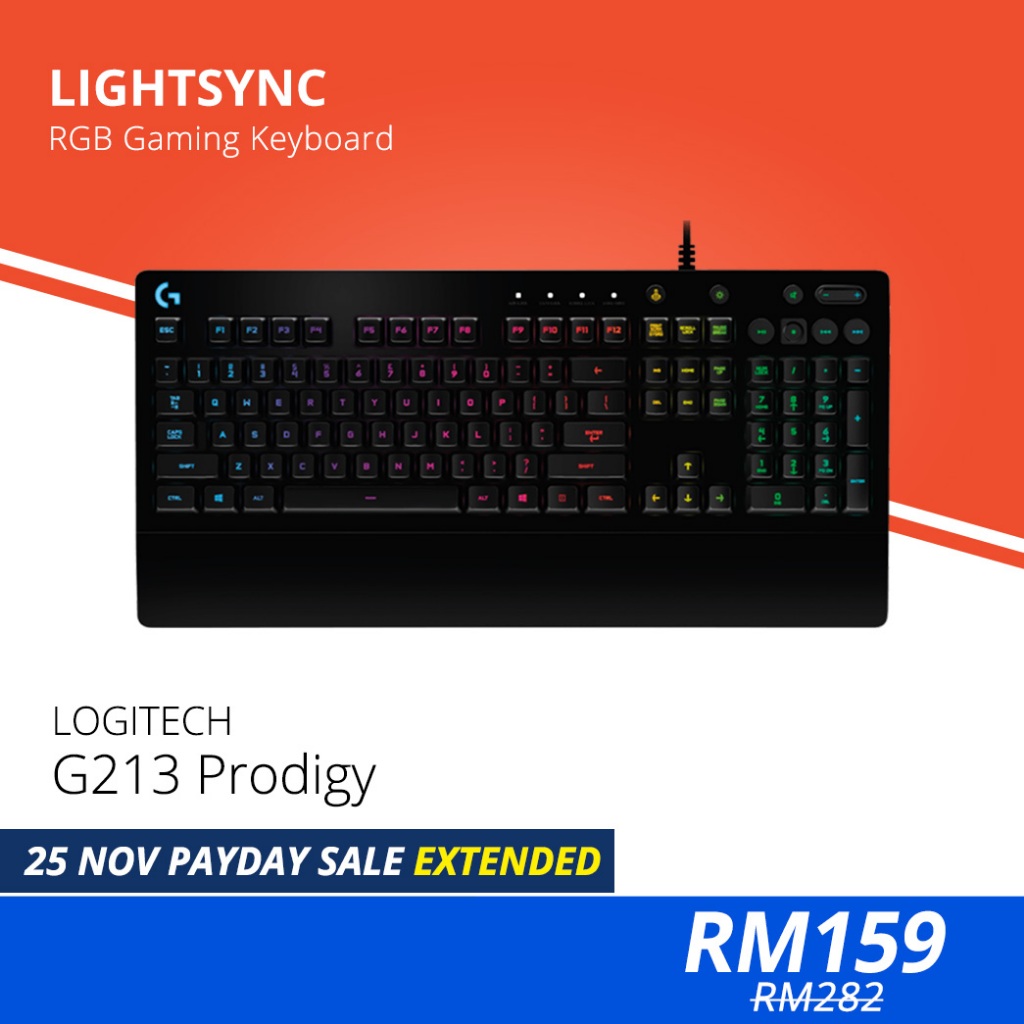 Logitech G213 PRODIGY RGB Gaming Keyboard | Shopee Malaysia