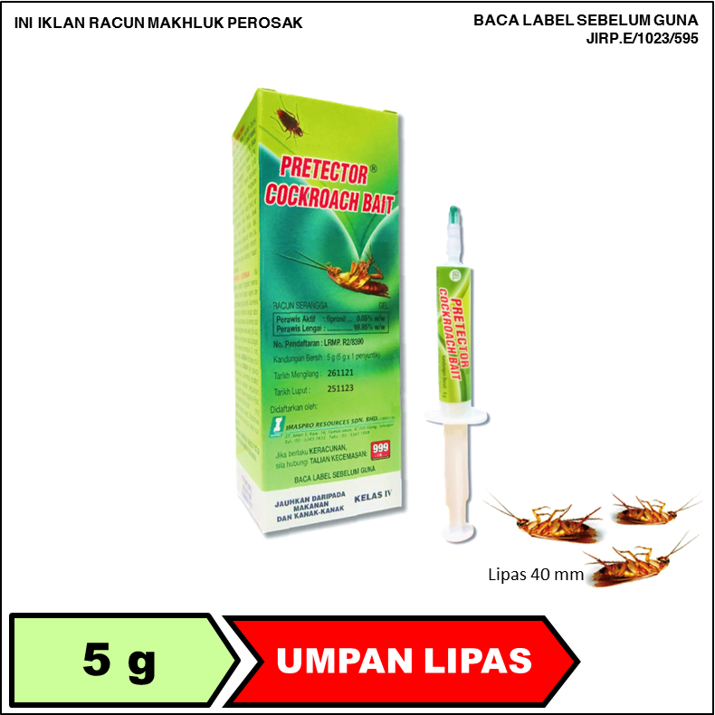 Gel ubat lipas rumah, kereta, dapur /cockroach killer bait pembunuh ...