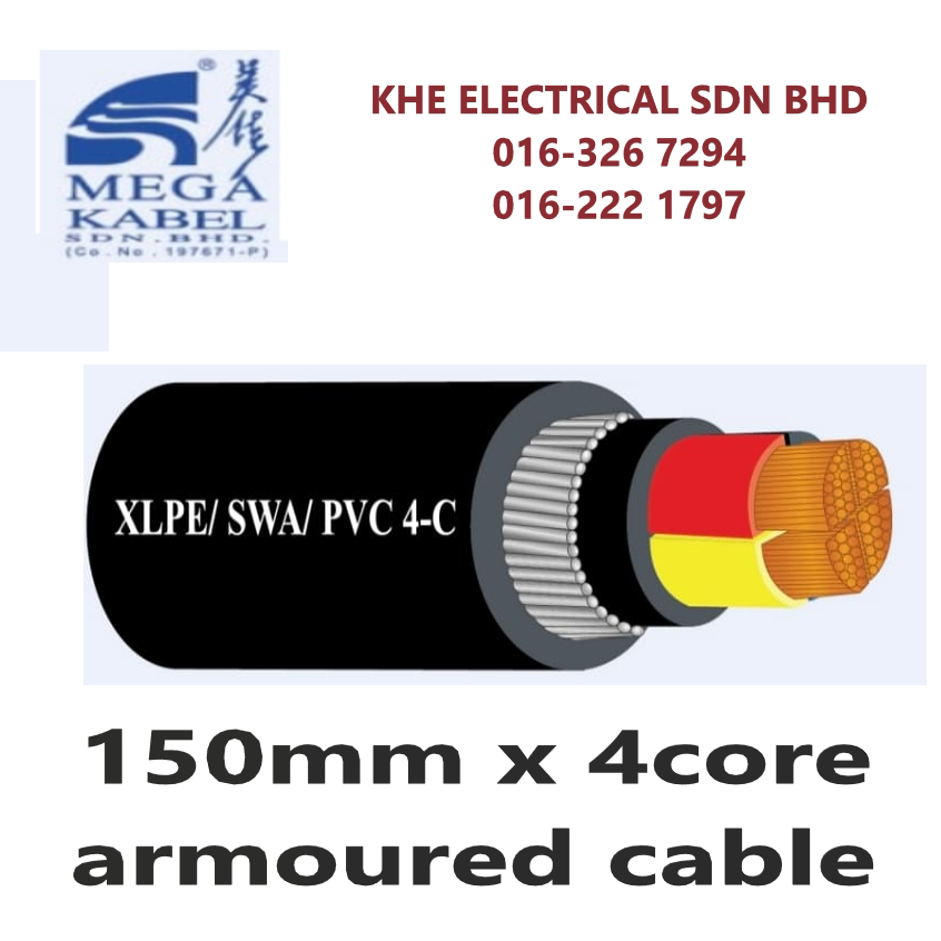 Mega Kabel 150mm x 4core XLPE/SWA/PVC Armoured Cable | Shopee Malaysia