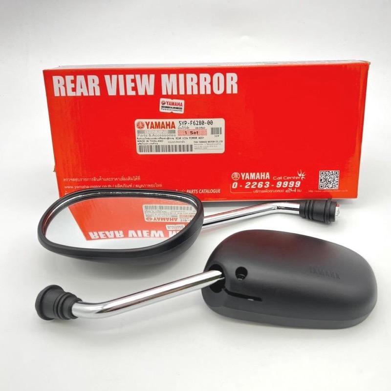 100%YAMAHA SIDE MIRROR 1 SET THAILAND CHROME BLACK LC135 / Y15 / SRL115 / SRL110 / Y125 / NVX155 ...