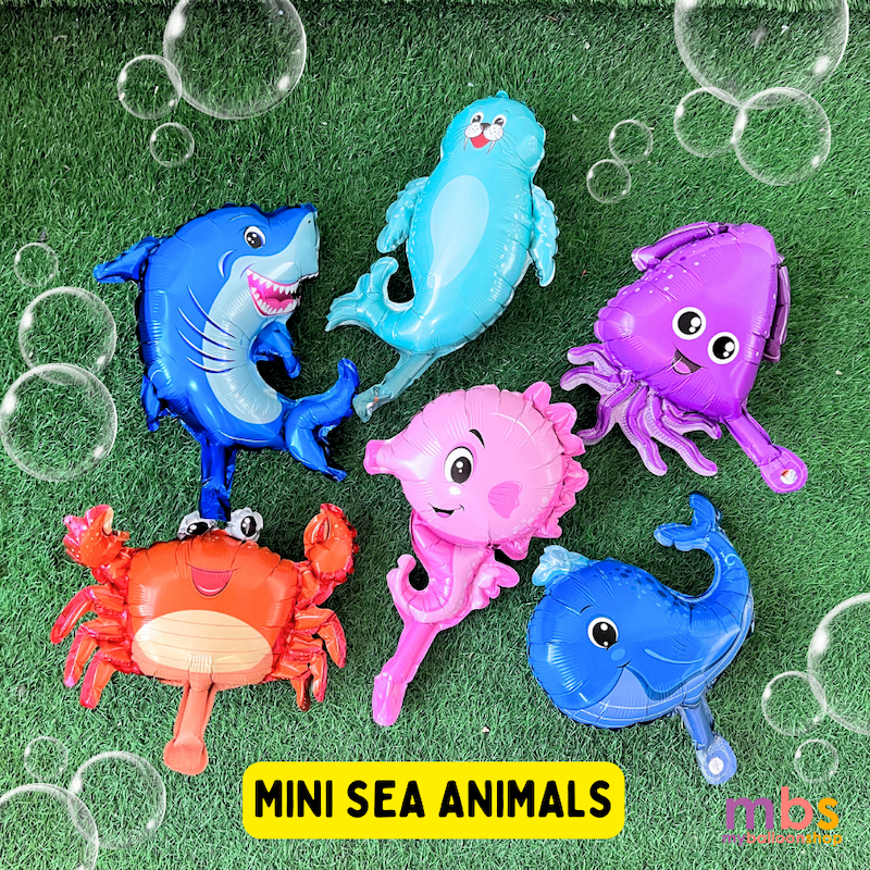 Cute Animals Sea Life Ocean Creatures Balloons Foil Mini | Shopee Malaysia