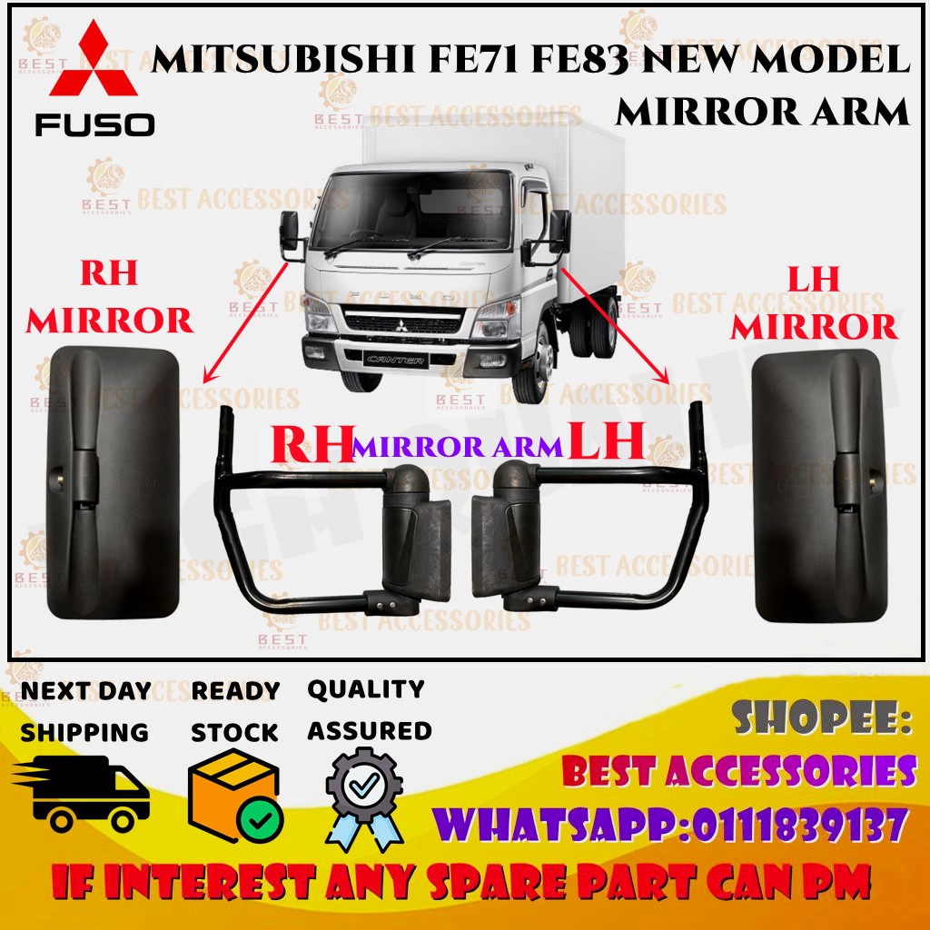 MITSUBISHI FE71 FE83 NEW MODEL MIRROR ARM / MIRROR HIGH QUALITY ...