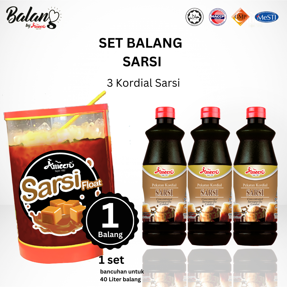 AMEEN BALANG Pati Kombo Air Balang Sarsi 1 set bancuhan 40 liter balang ...