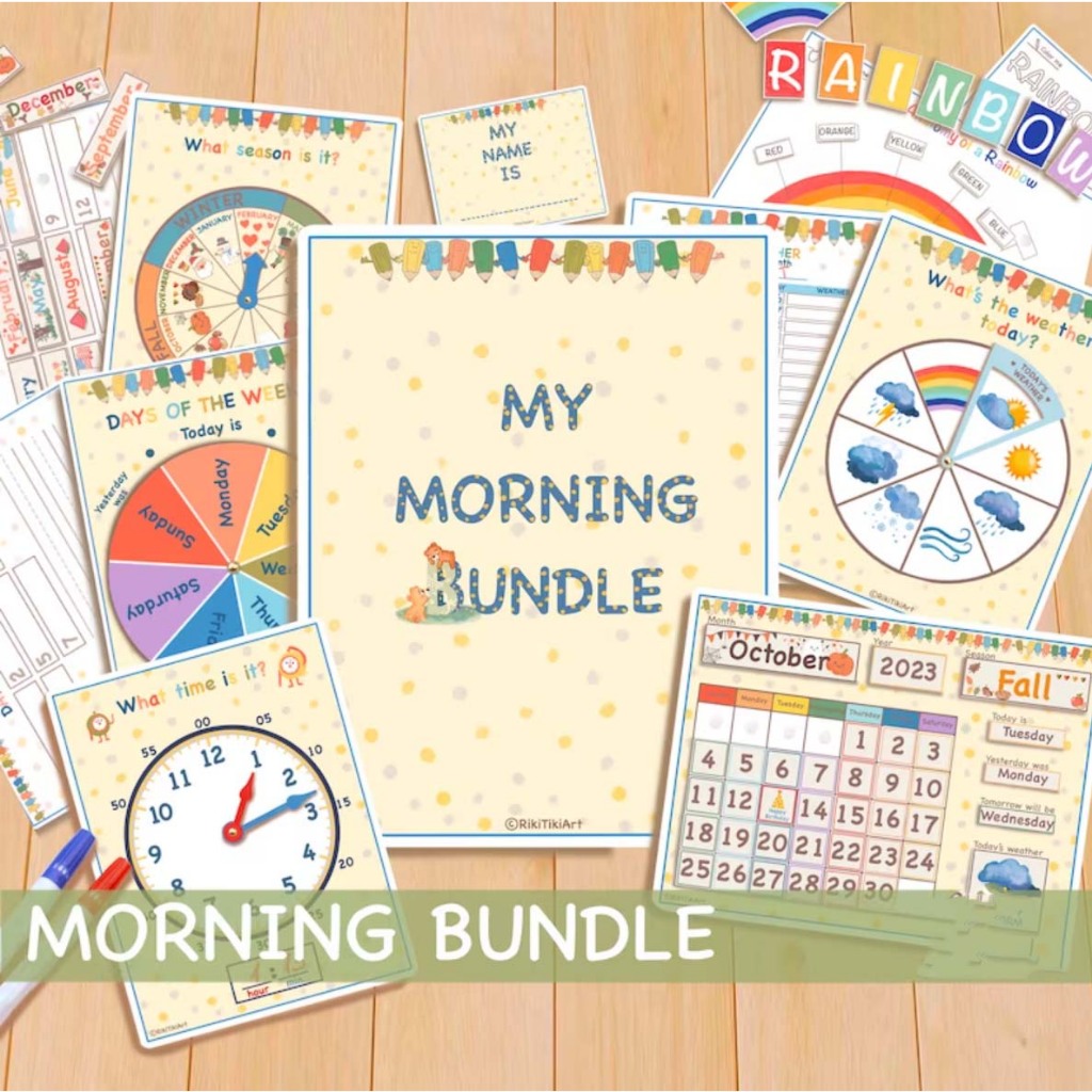 PDF] Circle Time Morning Bundle Kids Calendar Preschool Activity ...