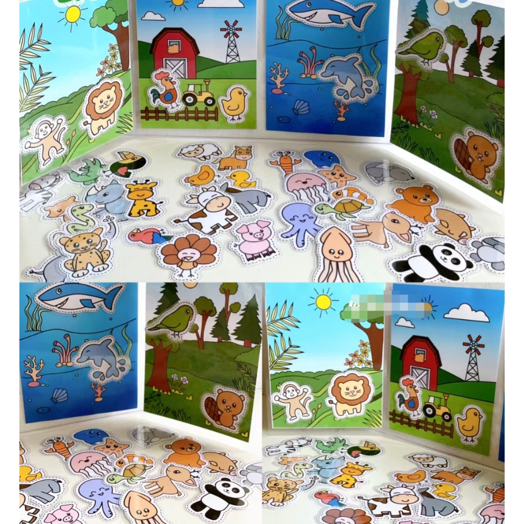 PDF] 067- Animal Habitats Matching Game Sort Home Learning Kids ...