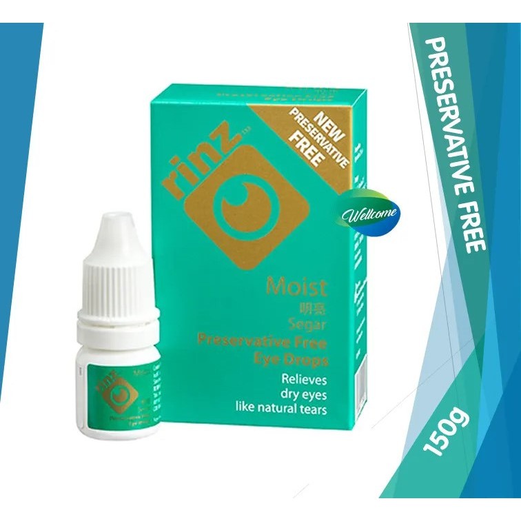 RINZ MOIST PRESERVATIVE FREE EYE DROPS 5ML | Shopee Malaysia