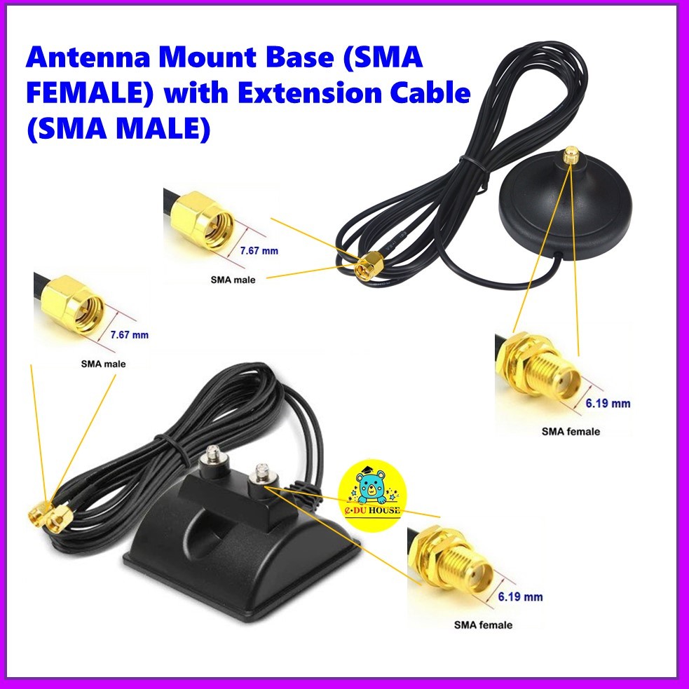 Antenna Mount Magnetic Base with Extension Cable SMA 3G 4G 5G / 2.4g 5G ...