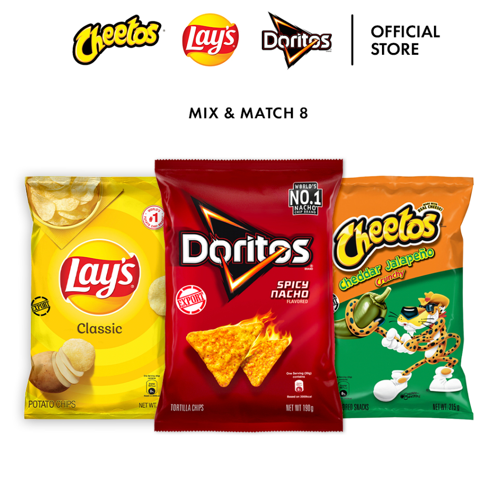[Mixed Bundle of 3] Lay's / Ruffles / Doritos / Cheetos Big Pack ...