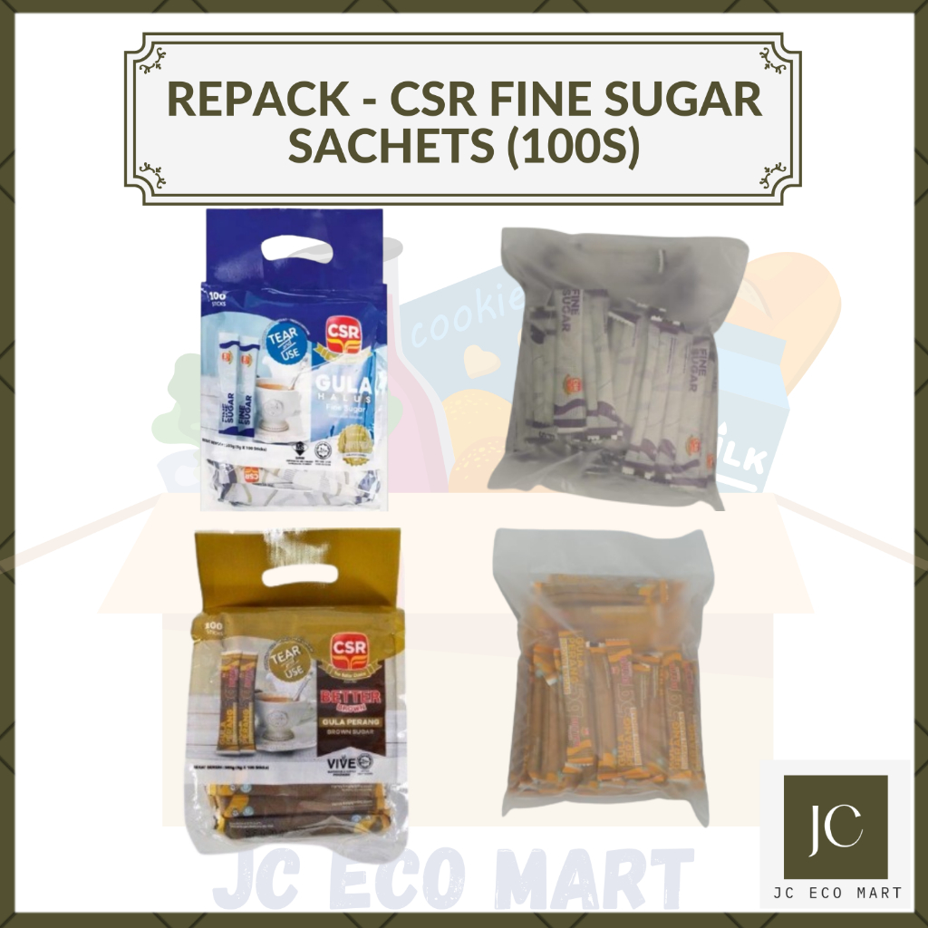 Gula CSR dalam Pek Kecil 100 unit x 5g {PEK SEMULA} (Gula Halus / Gula ...