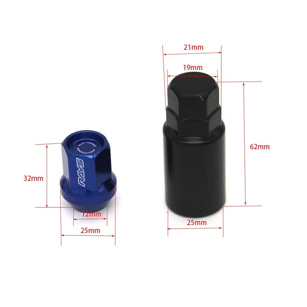 (NEW model)20pcs RAYS cold forged car wheel lock nut sport rim nut BESI ...