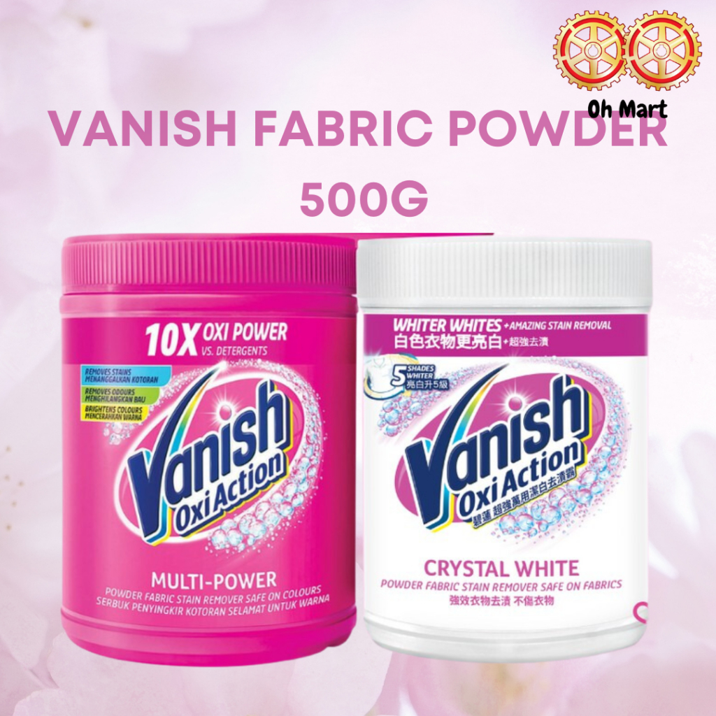Vanish Fabric Oxi Action Stain Remover Laundry Detergent Powder -500g ...