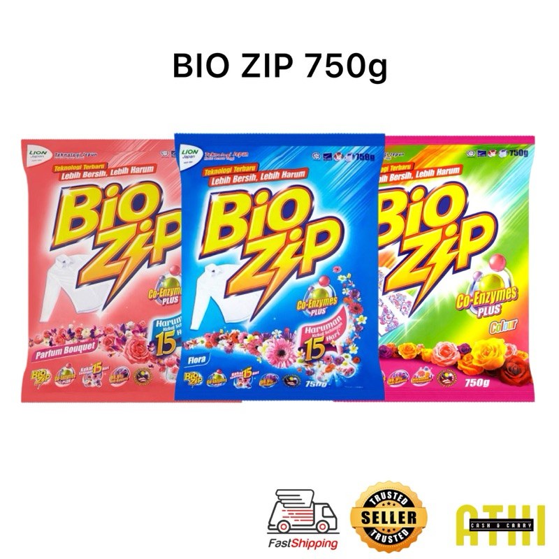 BIO ZIP Powder Anti Bacteria Detergent 750g | Shopee Malaysia