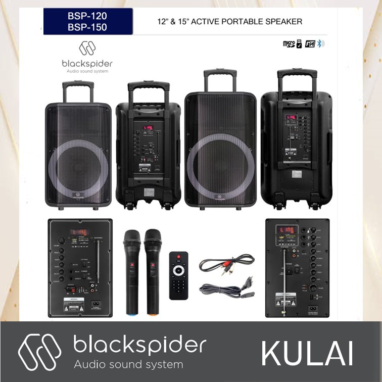 Black Spider BSP-150 15" Active Portable Speaker Blackspider | Shopee ...
