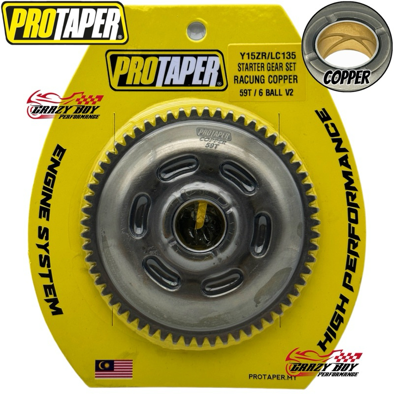 PROTAPER RACING COPPER STARTER ONE WAY GEAR + ONE WAY BEAEING 6 BALL ...