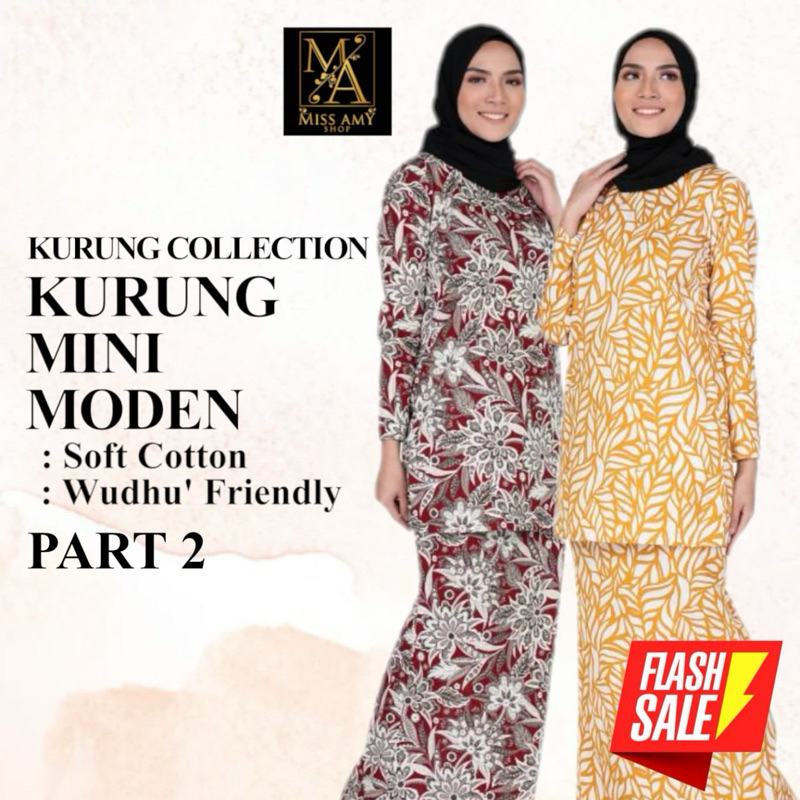 🔥SALE🔥[2] KURUNG MINI MODEN COTTON PART 2 | Shopee Malaysia