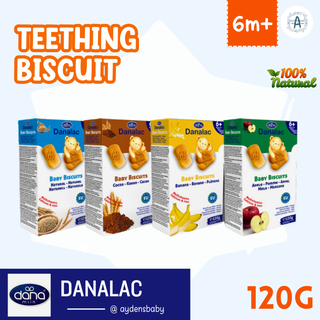 DANALAC BABY TEETHING BISCUITS 6 MONTH ABOVE [READY TO EAT] | Shopee ...