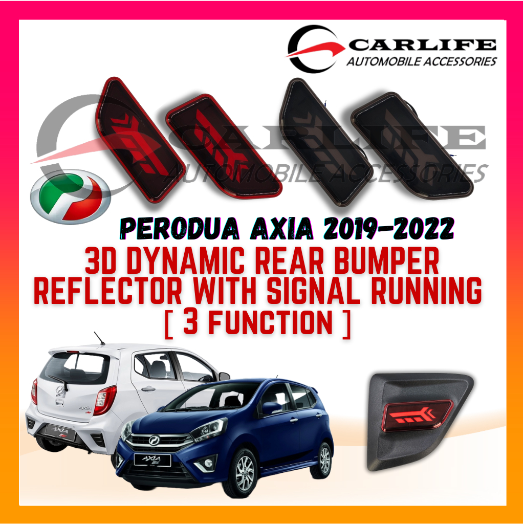 Perodua Axia 2019-2022 3D Dynamic Bumper Reflector LED with Signal ...