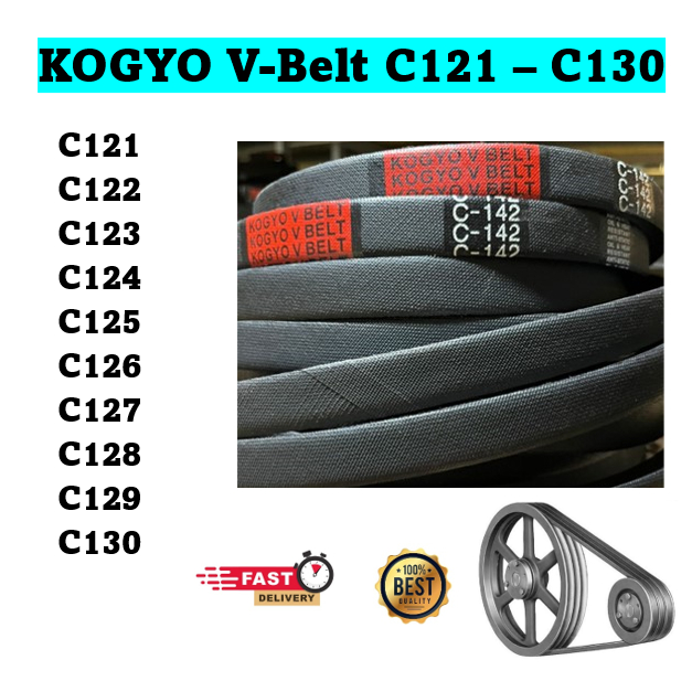 KOGYO Belt V (Type C) Size C121 - C130 (Machinery / Tractor / Industrial) | Shopee Malaysia