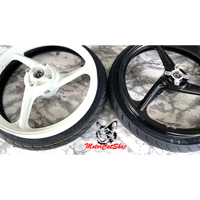 🔥Enkei Sport Rim 3 Batang Hitam Putih Combo Set🔥 Y125ZR LC135 V8 LC135 ...