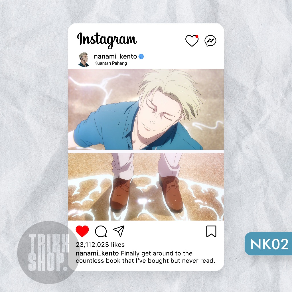 Nanami Kento Sticker | JJK | TNG & Bank Kad Sticker | Shopee Malaysia