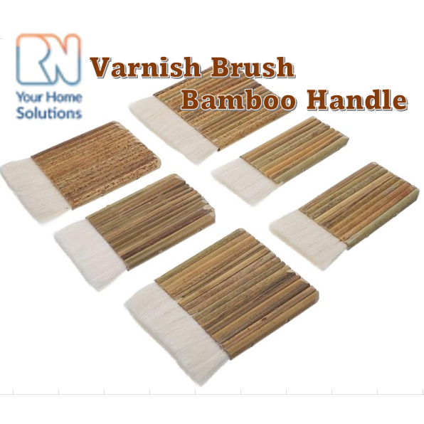 HARGA KILANG Bamboo Handle Wool Brush Varnish Brush Shellac Brush Berus ...