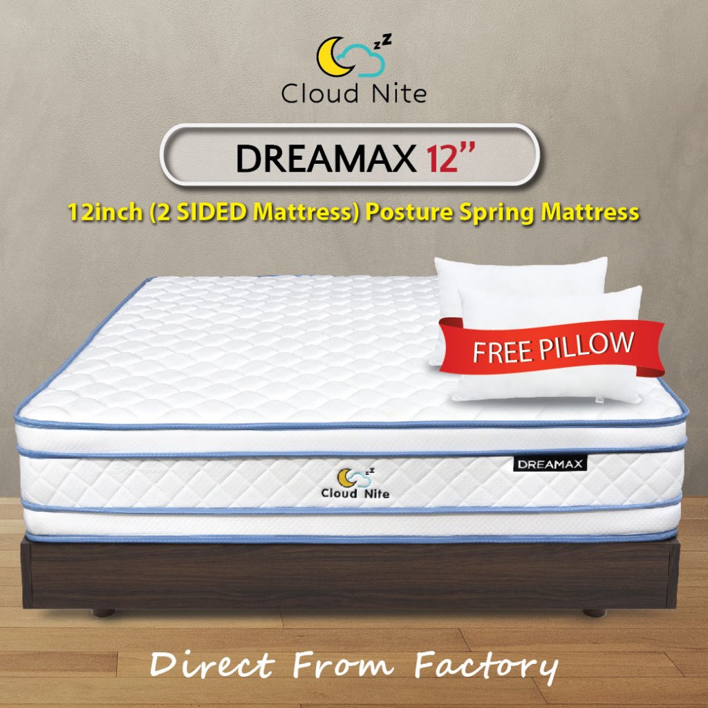 Cloud Nite Dreamax 12” Orthopedic Support Mattress Hotel Grade, Dual ...