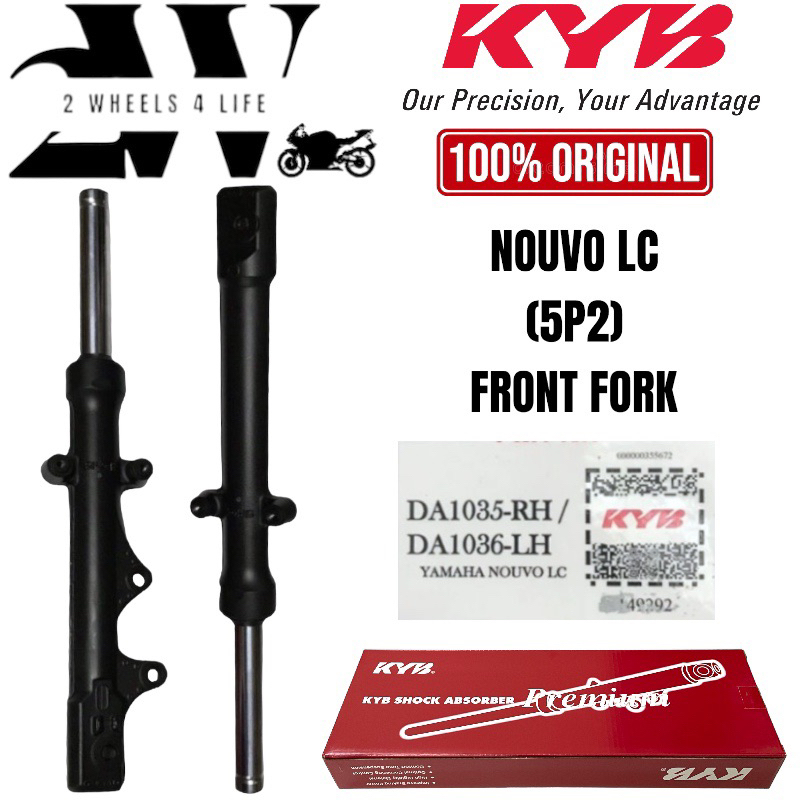 YAMAHA NOUVO LC (5P2) FRONT FORK SET FRONT FORK ASSY 100% ORIGINAL KYB [DA1035 /DA1036] | Shopee ...