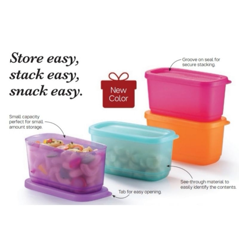 Tupperware Cubix Mini Rectangular 250ml | Shopee Malaysia