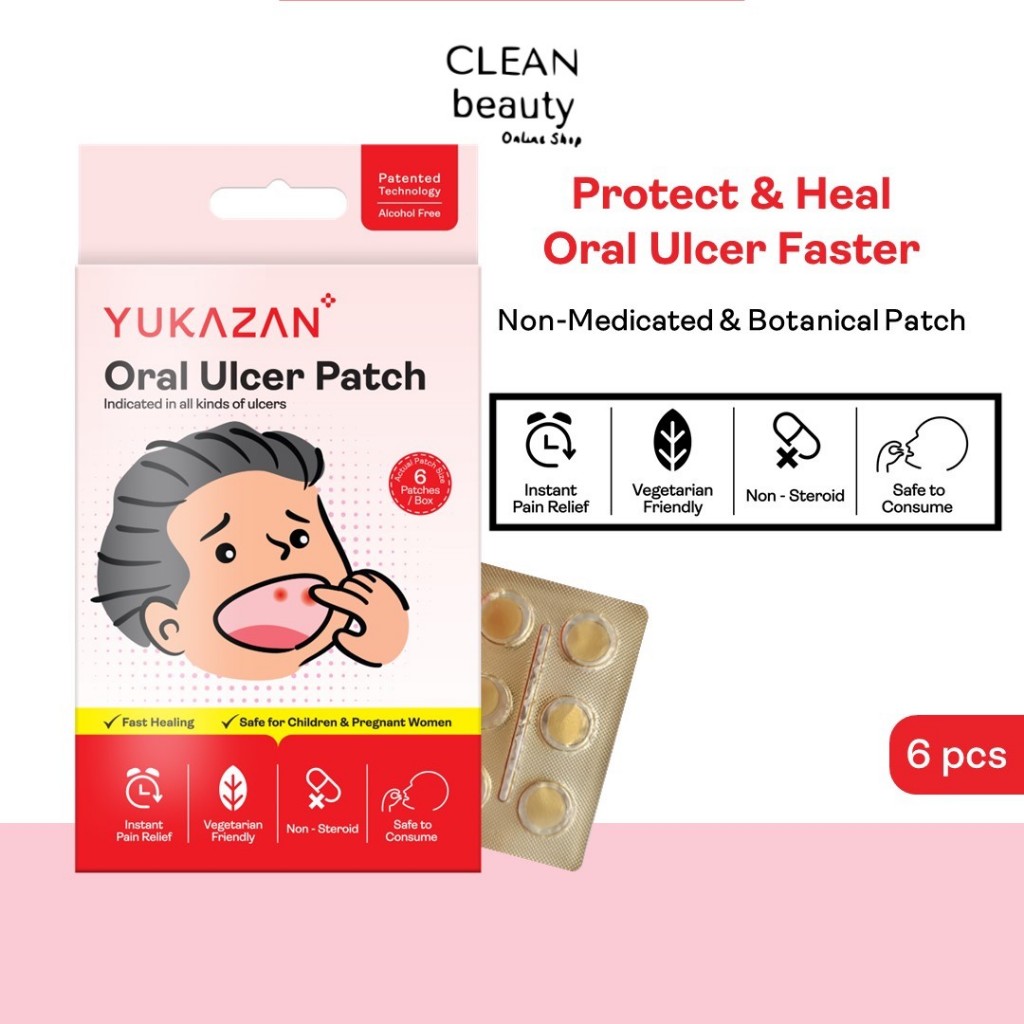 Yuka Zan Oral Ulcer Patch (6 pcs) For all kind of Oral & Canker - 100% ...