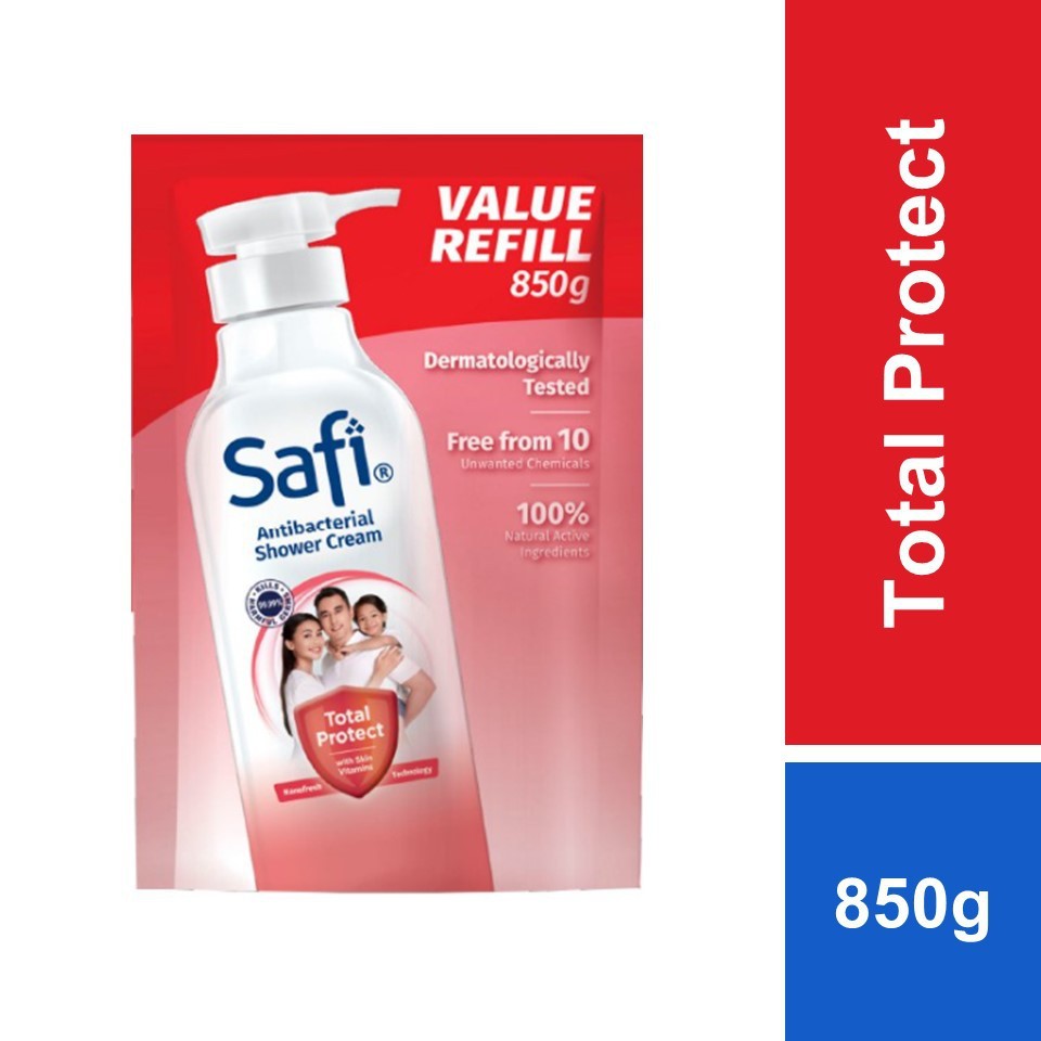 SAFI Antibacterial Shower Cream Total protect 850G | Shopee Malaysia
