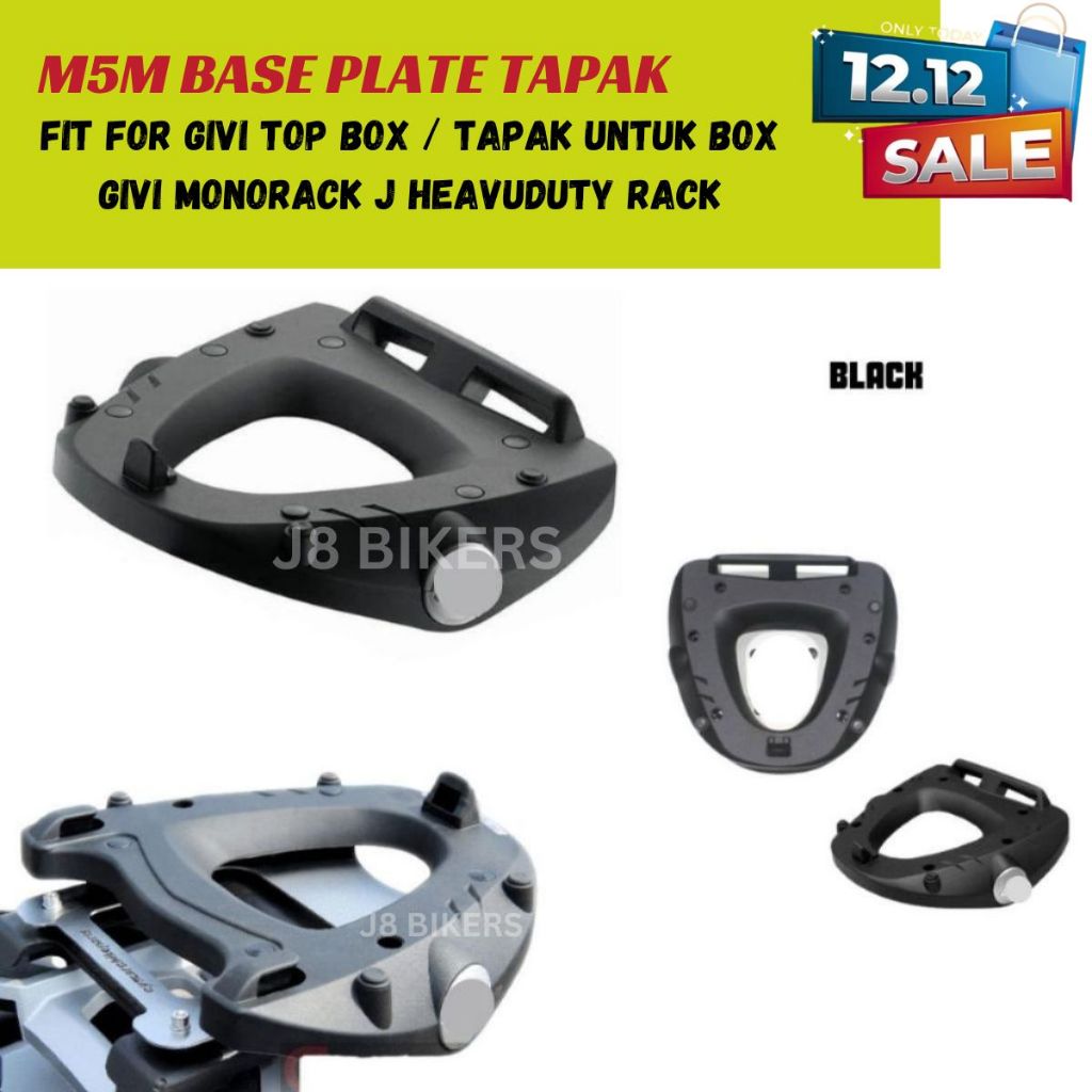 M5M Base Plate fit for Givi top box / tapak untuk box givi MONORACK J ...