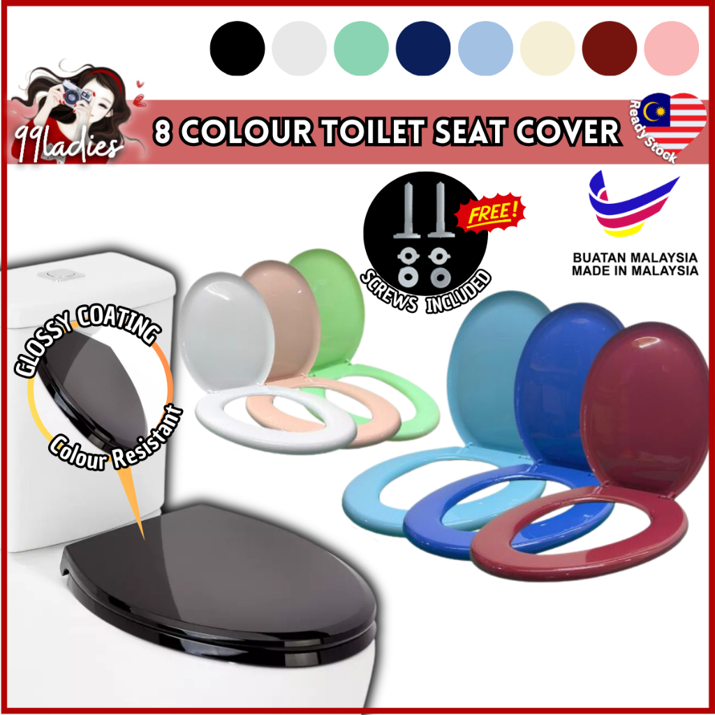 8 Color Toilet Bathroom Plastic Seat Cover Toilet Seat Cover With Screw ...