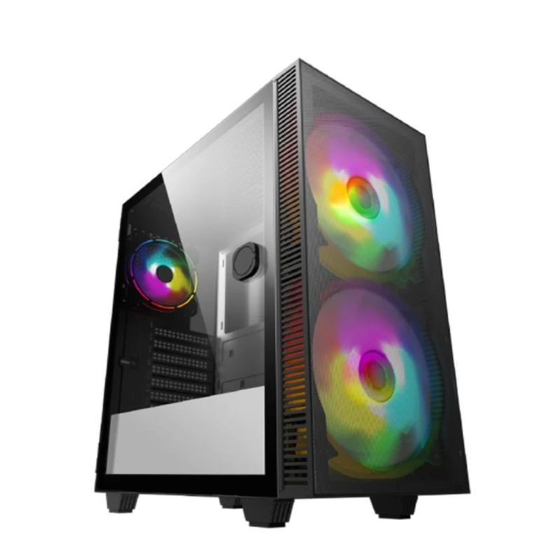 KK TECH LEGEND Invasion S-200 Tempered Glass Desktop Casing with 2 x ...