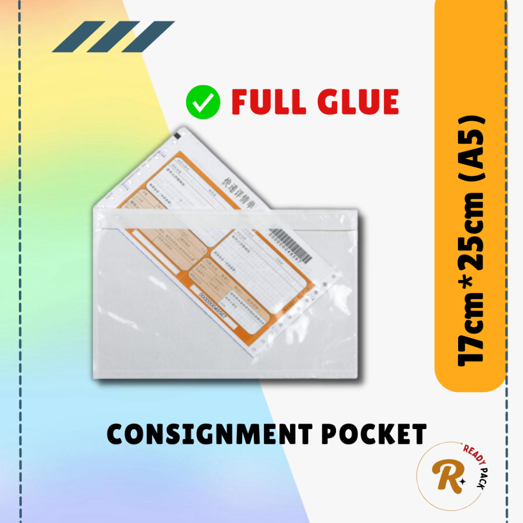 100pcs A5 Consignment Note Pocket 17*25CM Airwaybil Pouch | Shopee Malaysia