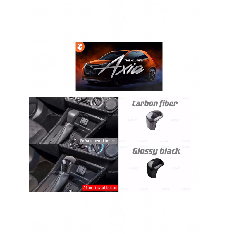 CarRefit Perodua new axia 2023 gear shift knob frame garnish ...