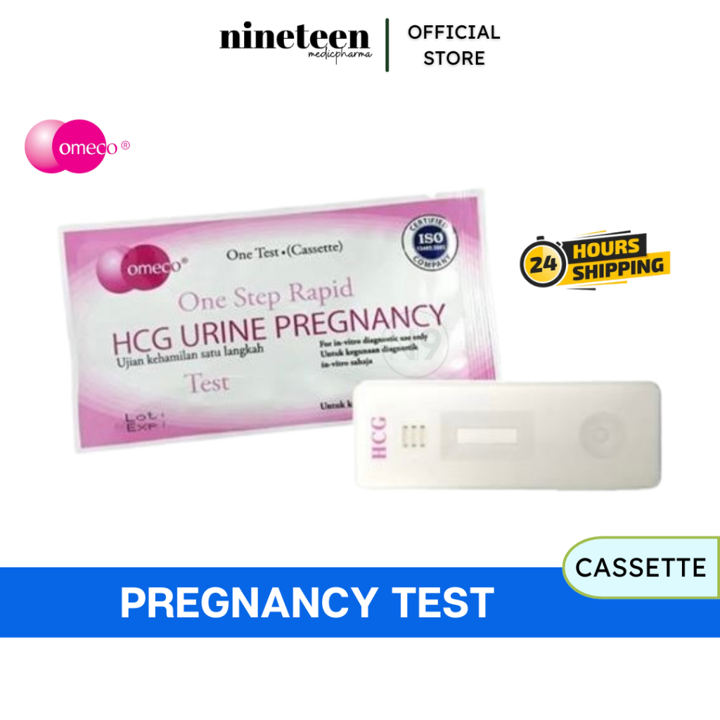OMECO HCG Urine Pregnancy Test Cassette (1's) Instant Accurate One Step ...