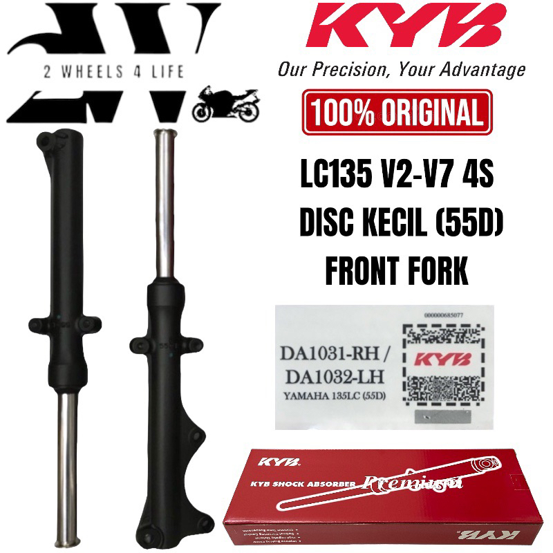 YAMAHA LC135 V2-V7 4 SPEED DISC KECIL (55D) FRONT FORK SET FRONT FORK ASSY 100% ORIGINAL KYB ...
