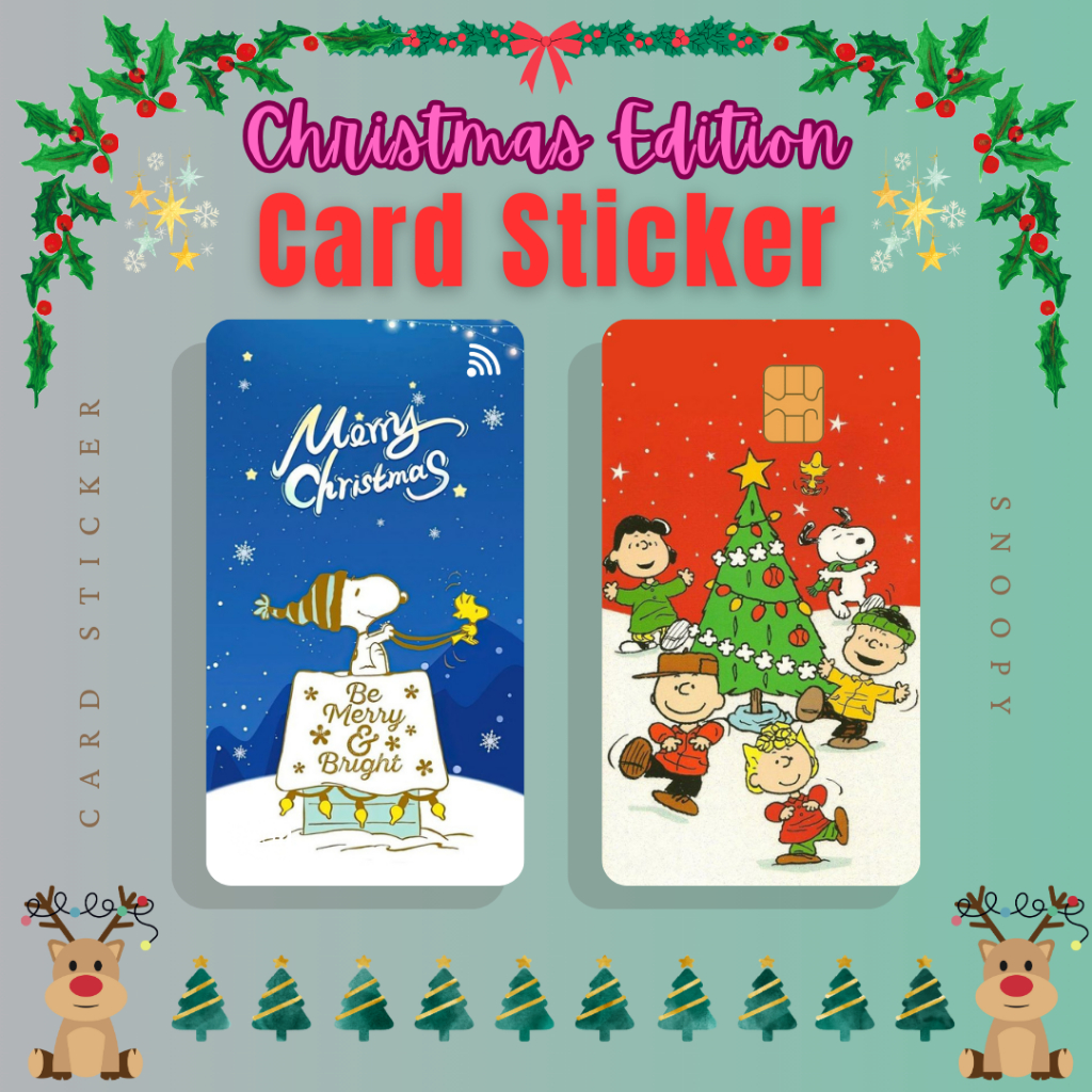🎄 CHRISTMAS EDITION 🎄 SNOOPY - TOUCH N GO CARD STICKER - TNG CARD / ATM ...
