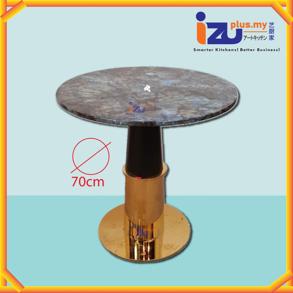 Izuplus A974 Modern Round Table Contemporary Marble Top And Metal ...