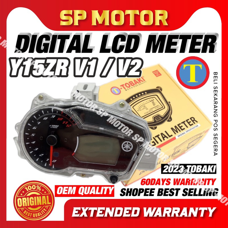 100% ORIGINAL TOBAKI YAMAHA Y15ZR Y15 V1 V2 Y-SUKU DIGITAL METER ASSY SPEEDO METER SPEEDOMETER ...